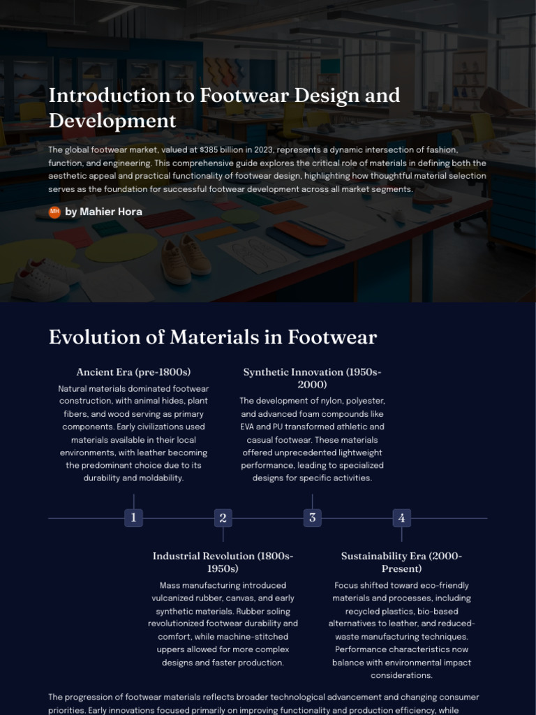Evolution of Footwear Materials Guide | PDF | Shoe | Recycling