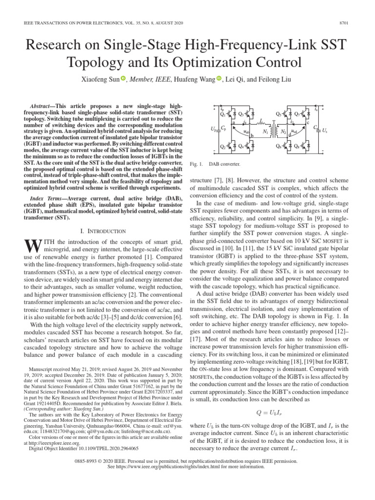 Optimized Control for Single-Stage SST | PDF | Power Electronics ...