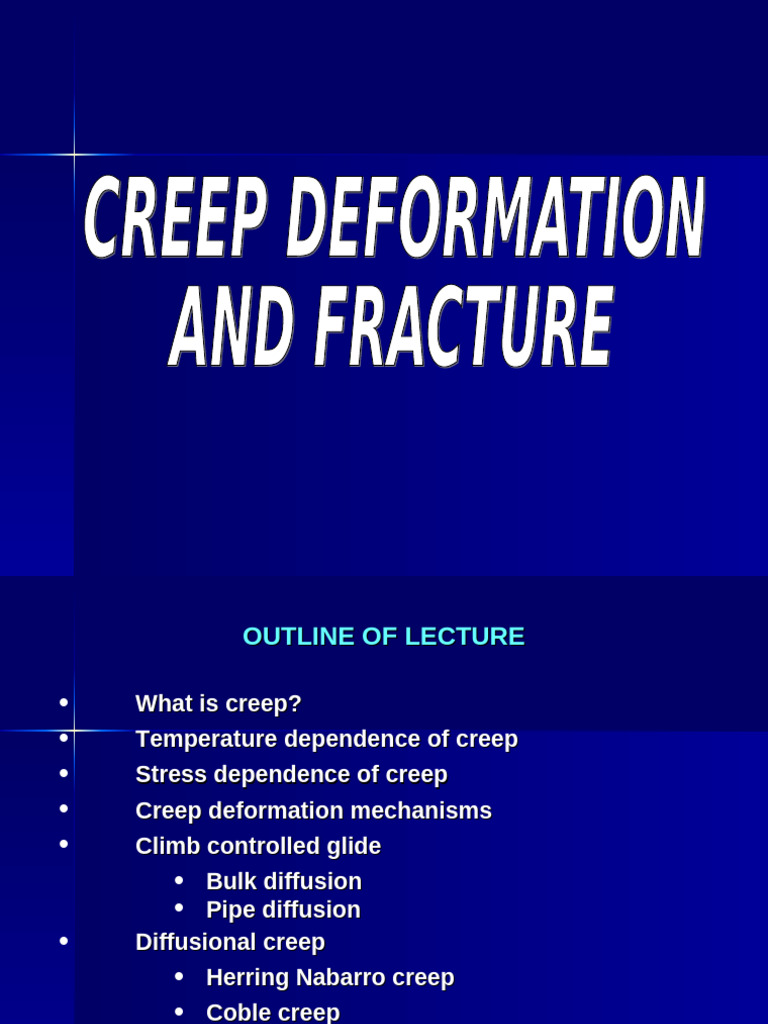 Creep Deformation | PDF | Creep (Deformation) | Fracture