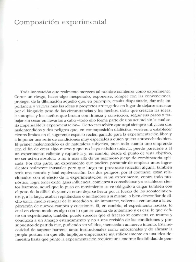Dibelius - Composición Experimental | PDF