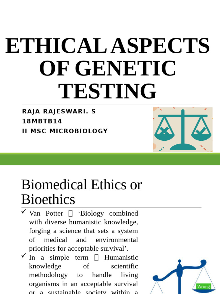 Ethical Issues in Genetic Testing | PDF | Genetic Testing | Genetic ...