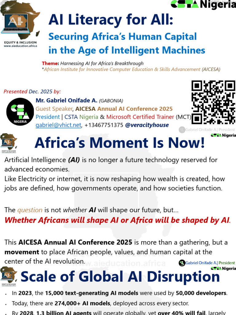 AI Literacy For All - Securing Africa's Human Capital in The Age of ...
