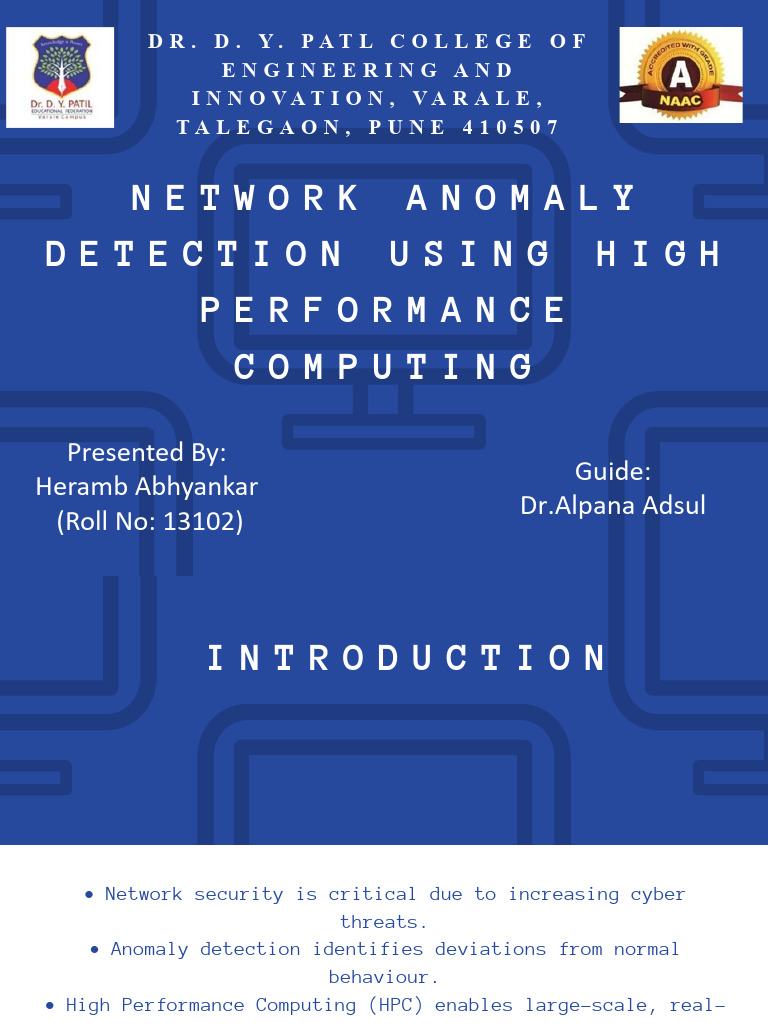 Network Anomaly Detection Presentation | PDF | Deep Learning | Computing