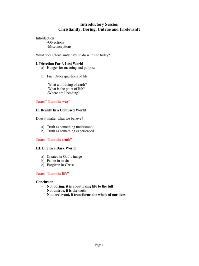 The Alpha Course - Manual - All Sessions | PDF | John The Baptist ...