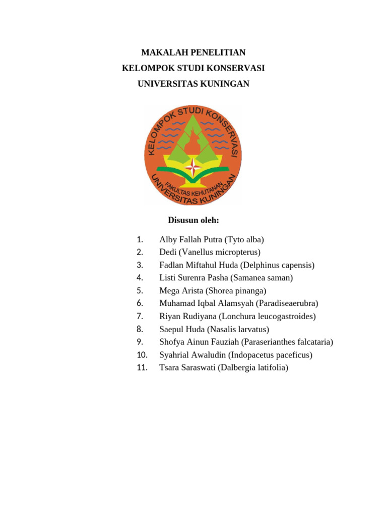 Laporan Pendidikan Dasar Konservasi | PDF