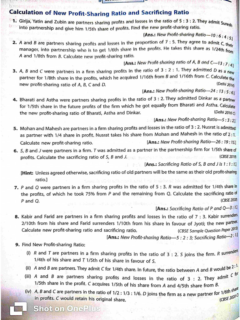 Admission of Partner Ts Grewal Questions | PDF