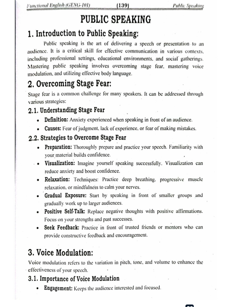 Public Speaking | PDF