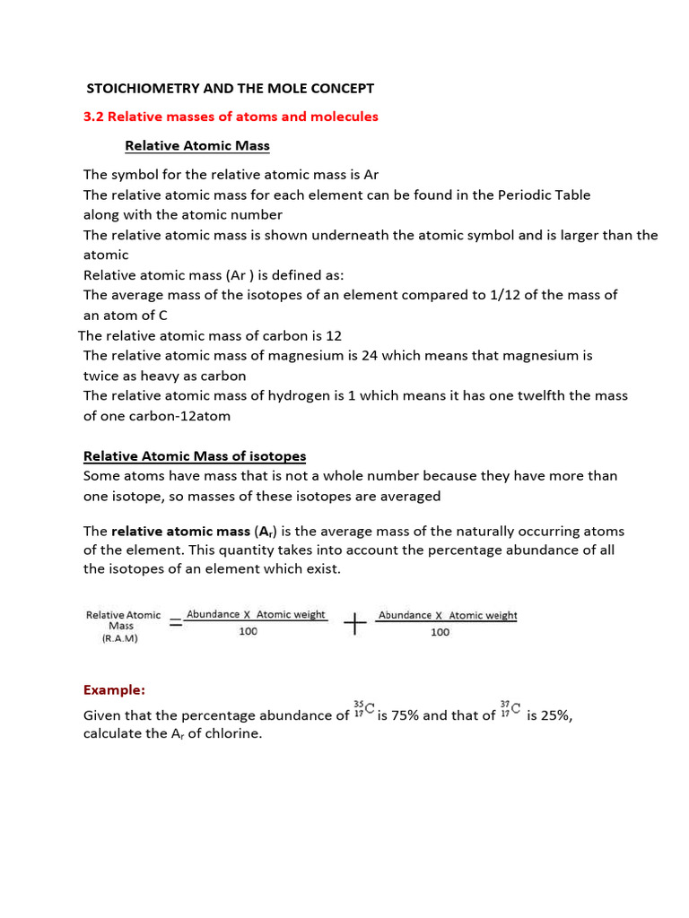 Understanding Stoichiometry and Moles | PDF | Mole (Unit) | Chemical ...