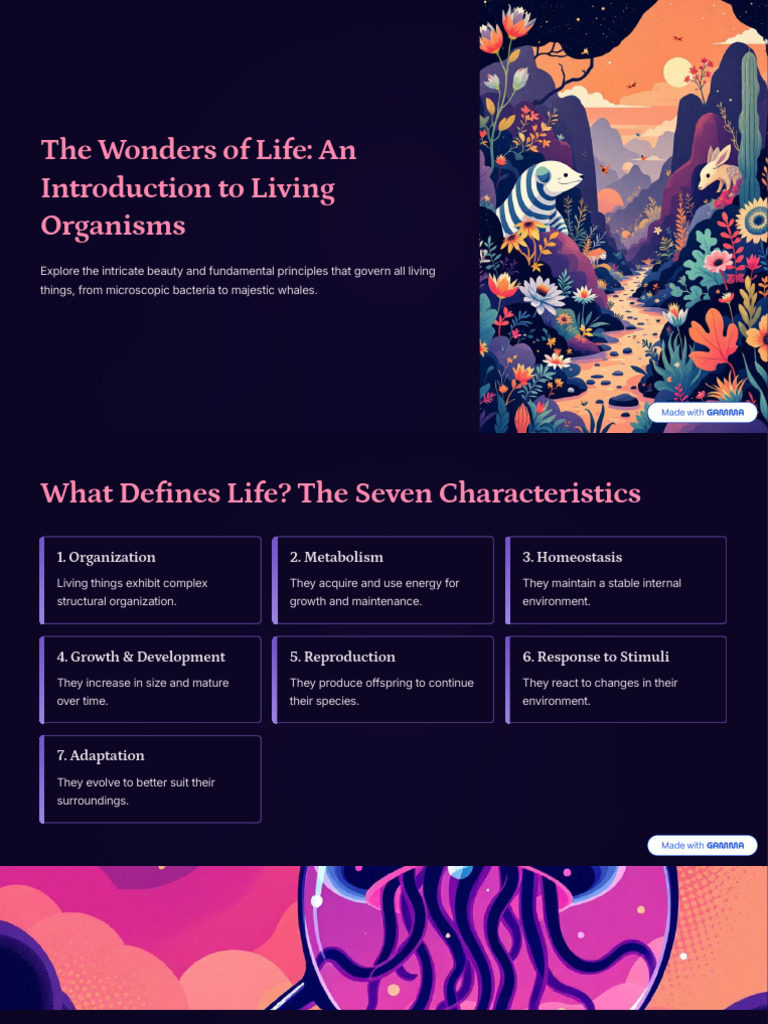 Introduction to Living Organisms | PDF | Cell (Biology) | Life