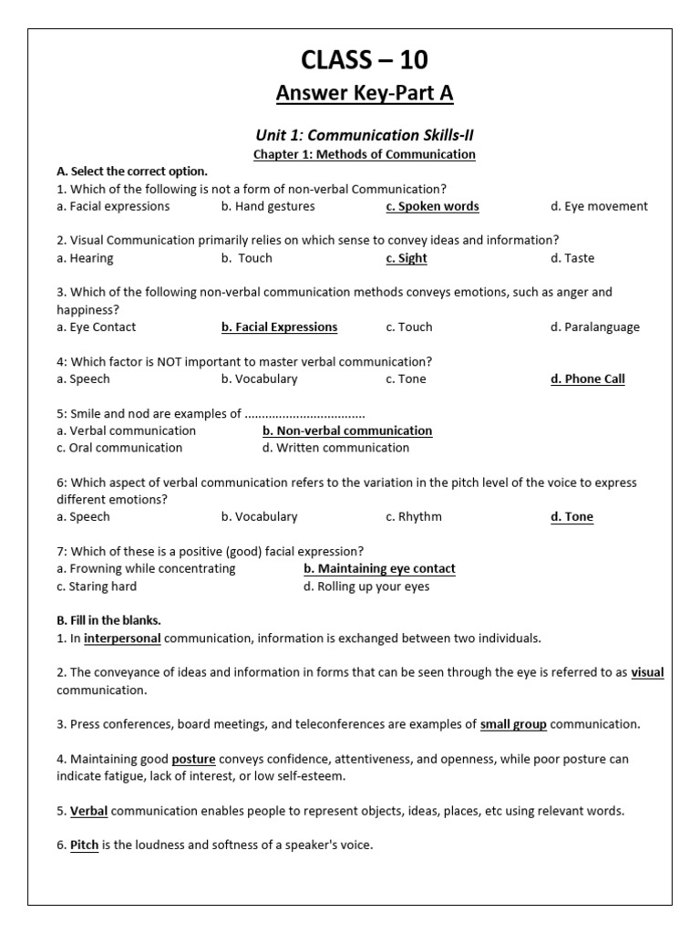 X IT - Answer Key (Chapter 1 To 7) .1751015245 | PDF | Communication ...