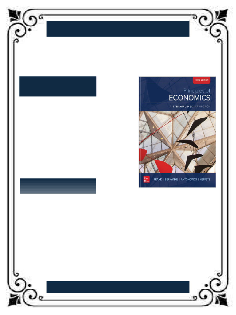 Principles of Economics: A Streamlined Approach Kate Antonovics Ebook ...