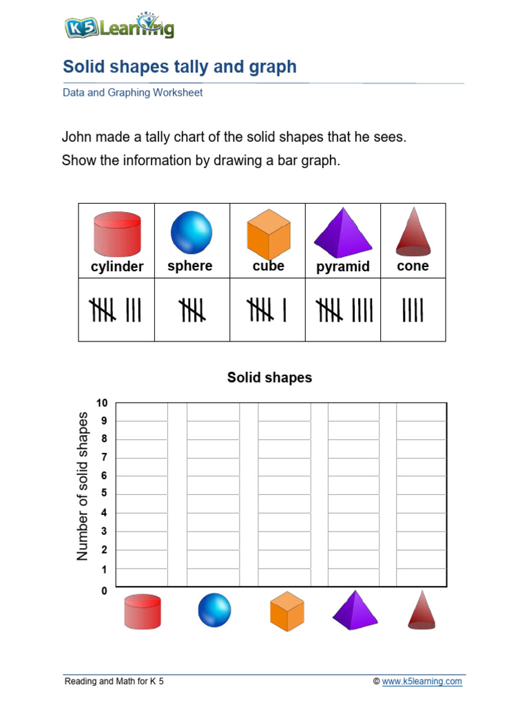 Solid Shapes Tally and Graph Worksheet | PDF