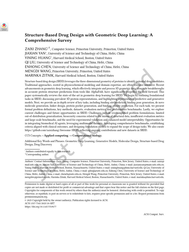 ACM Comput. Surv.-2025-Marinka Zitnik-Structure Based Drug Design With ...