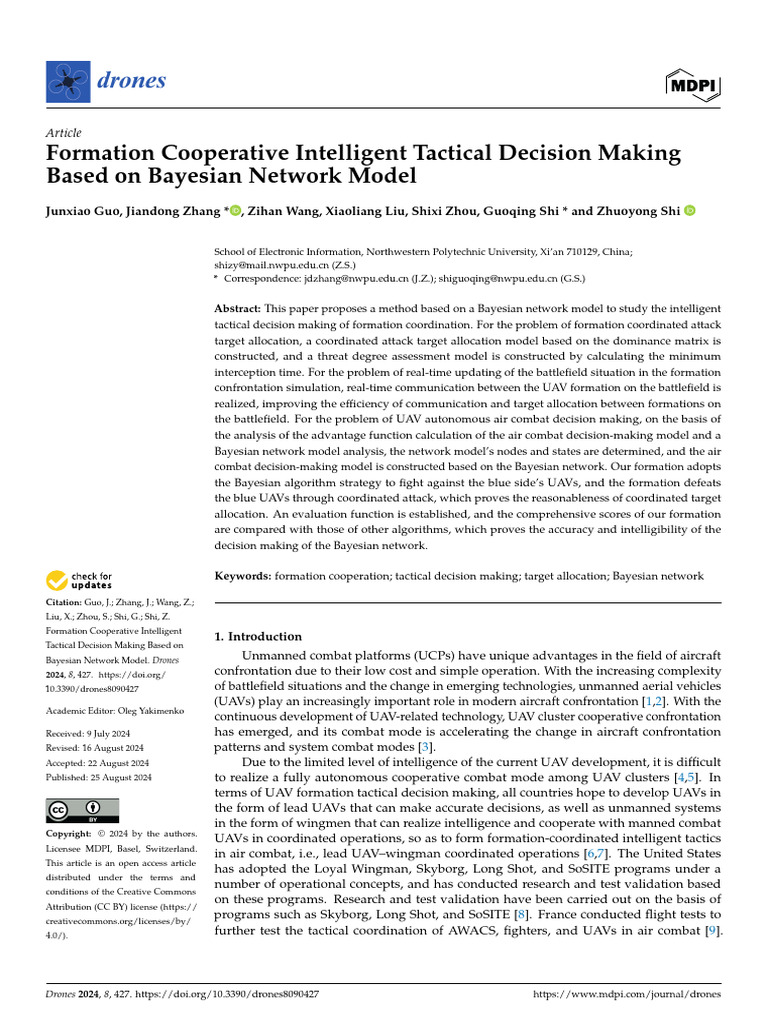 Drones-08-00427-V2, Anti Drone System | PDF | Bayesian Network ...