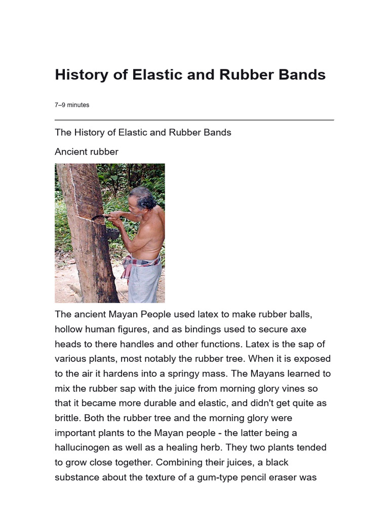 History of Elastic and Rubber Bands | PDF | Natural Rubber