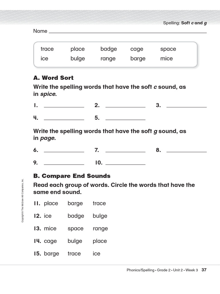 Grade 2 Phonics: Soft C, G, and Digraphs | PDF | Phonics | Mouse