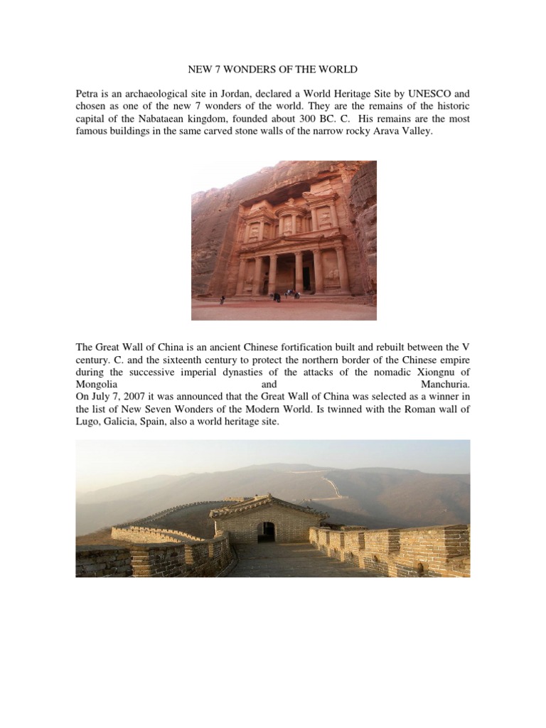 New 7 Wonders of The World | PDF