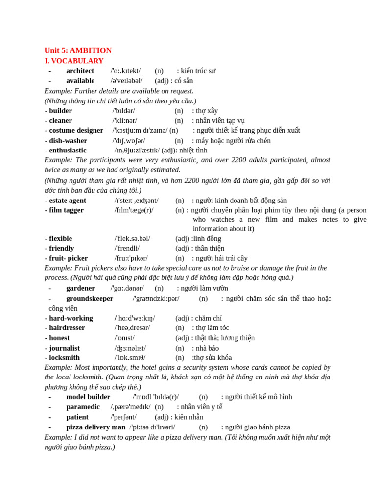 Key-Unit 5 | PDF