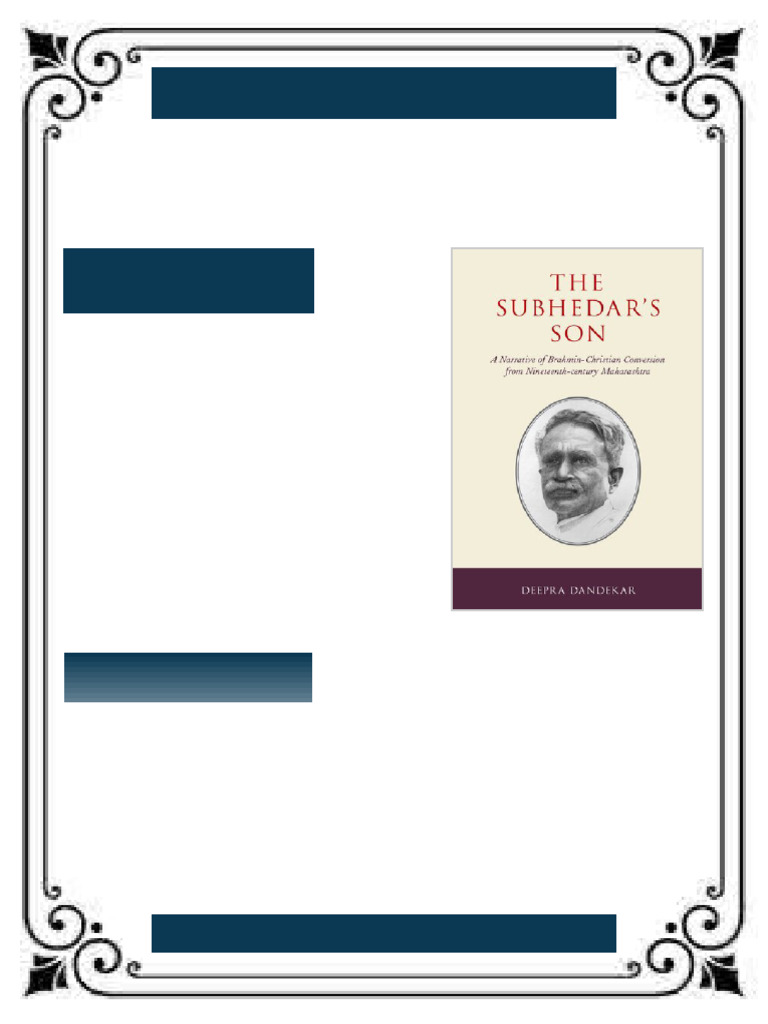 The Subhedar's Son: A Narrative of Brahmin-Christian Conversion From ...