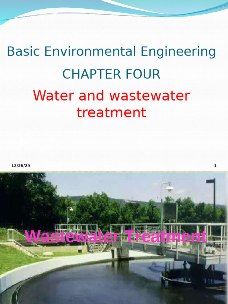 Chapter 4 Water and Wastewater Treatment | PDF | Sewage Treatment ...