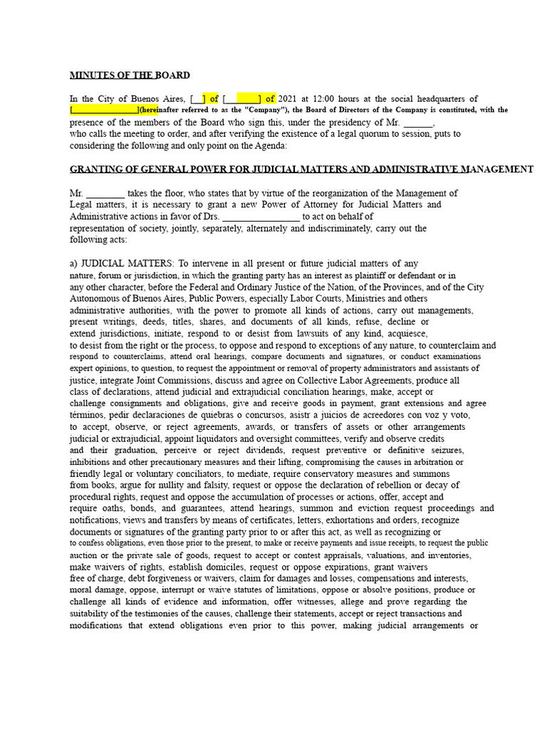 Model Minutes of The Judicial and Administrative Board | PDF | Lawyer ...