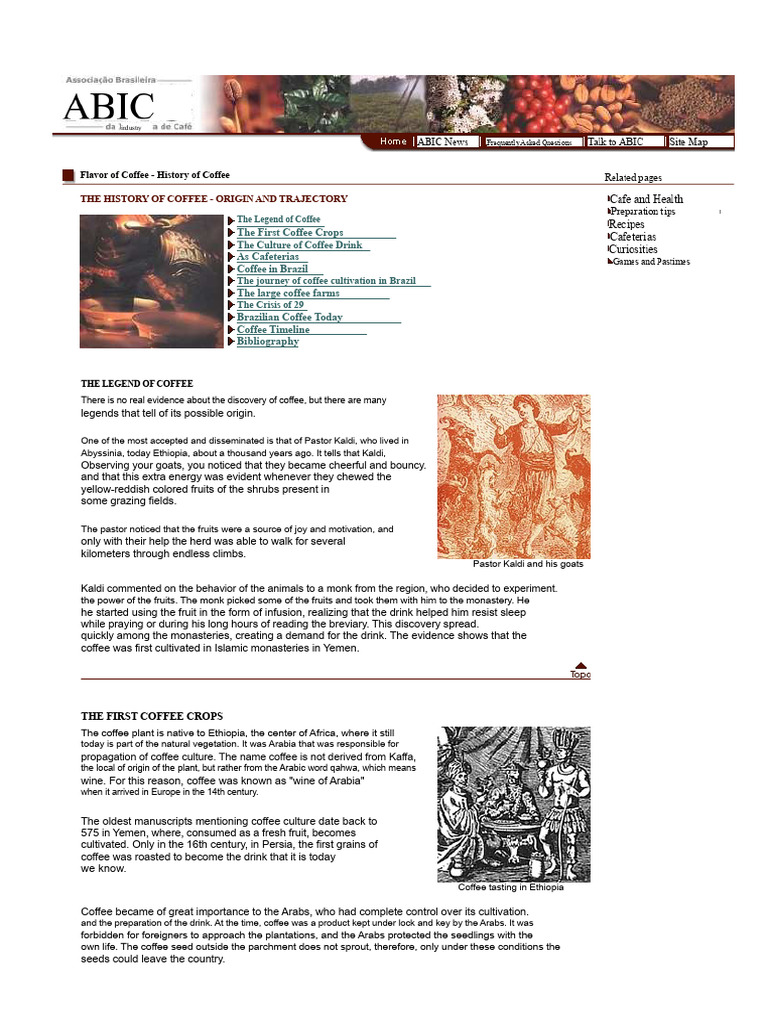 The Story of Coffee - Origin and Trajectory | PDF | Coffee | Coffeehouse