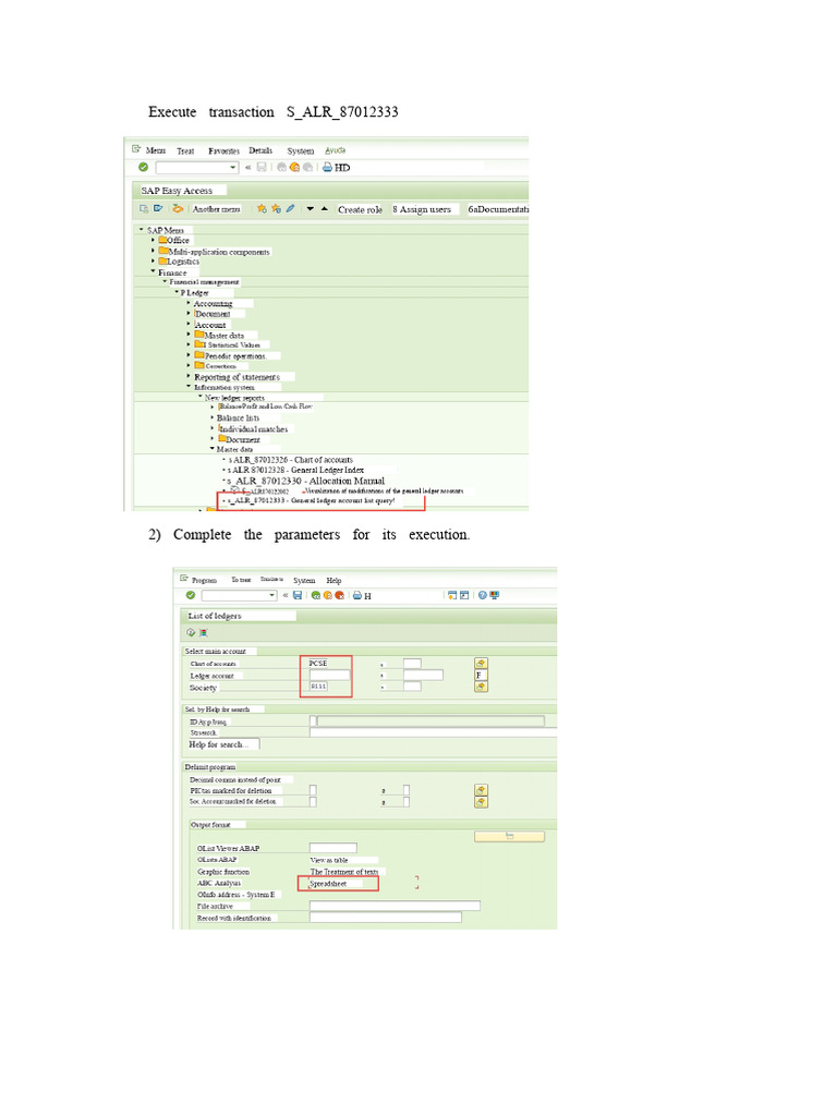 SAP Chart of Accounts To Excel | PDF