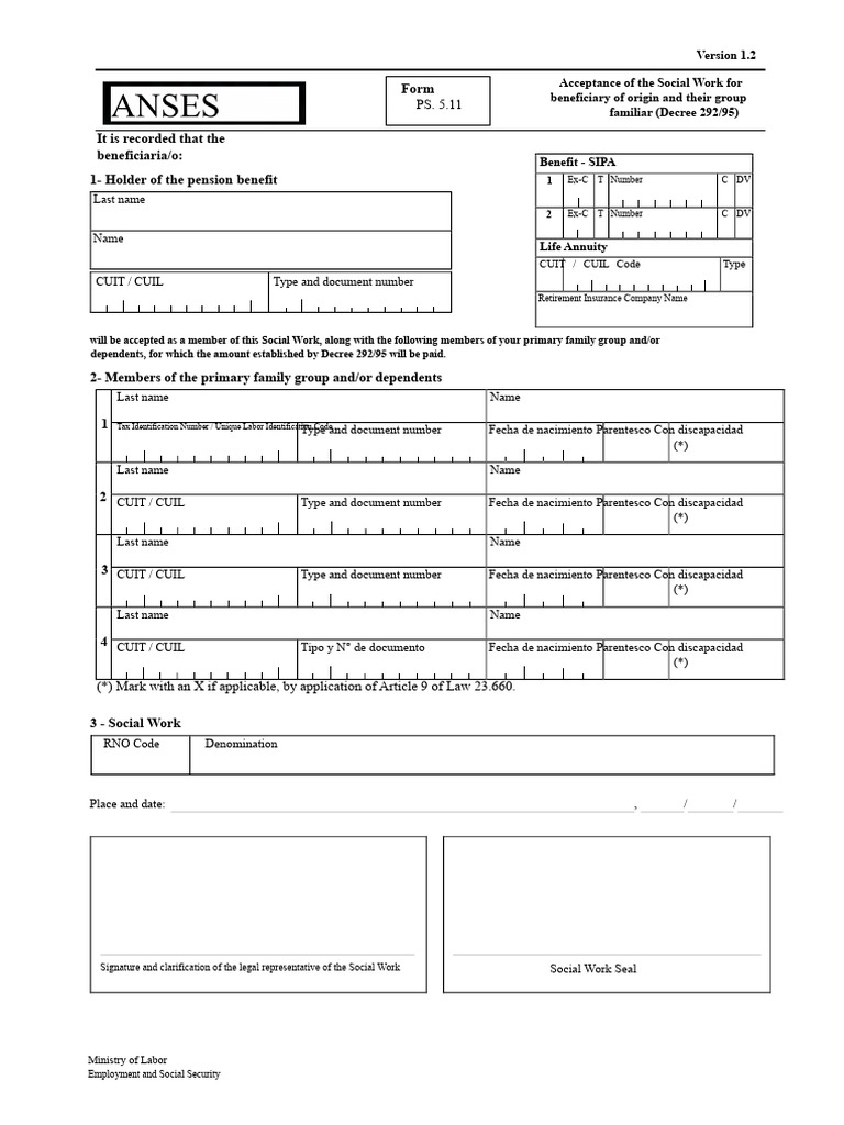 PS 5.11 Social Security Beneficiary and Family Group | PDF | Social ...