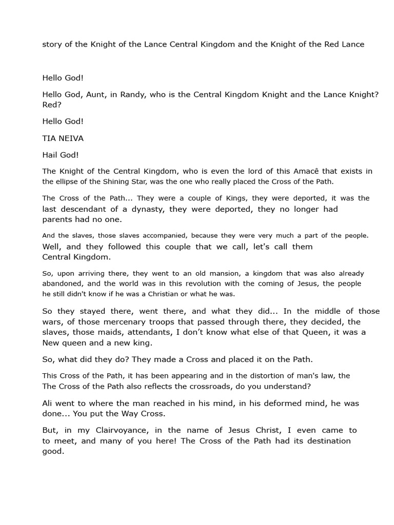 Transcription of The Story of The Knight of The Red Lance | PDF