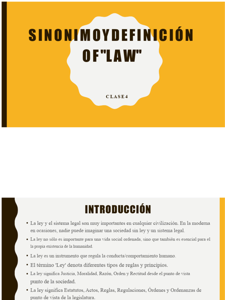 SIGNIFICADO Y Definición de La Ley | PDF | Justicia | Crimen y violencia