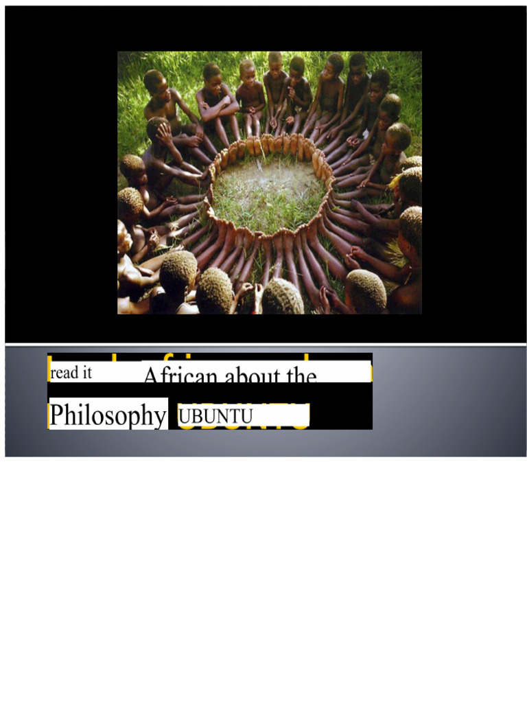 African Legend About The UBUNTU Philosophy | PDF