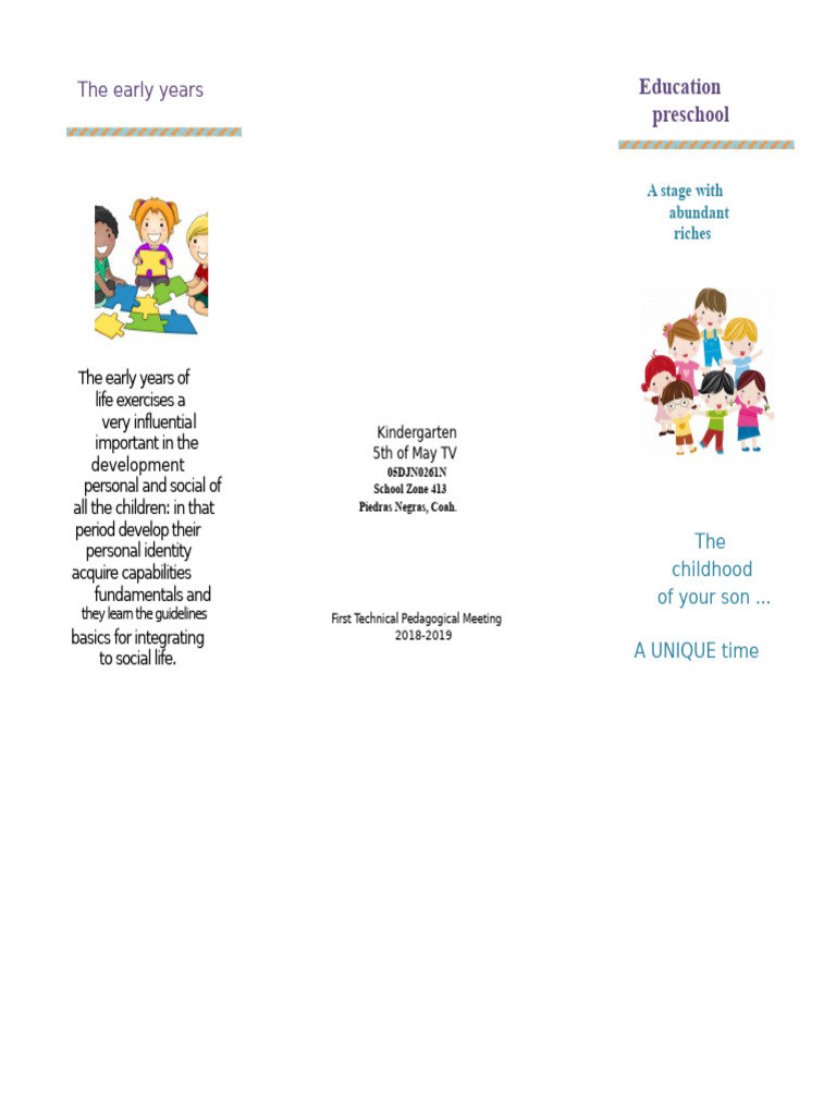 Triptych What Is Preschool Education? | PDF | Preschool | Child Development