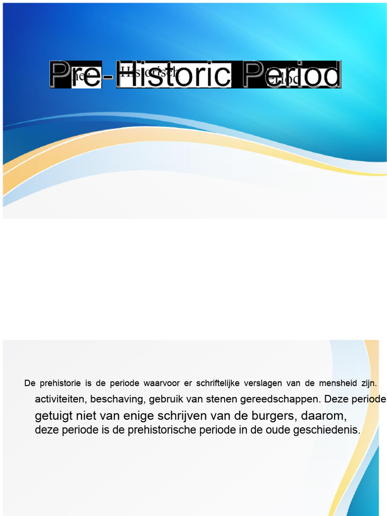 Prehistorisch Periode | PDF