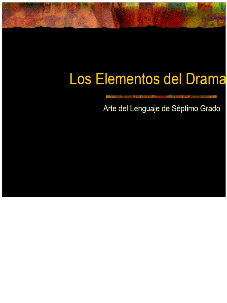 Los Elementos Del Drama | PDF | Teatro | Monólogo