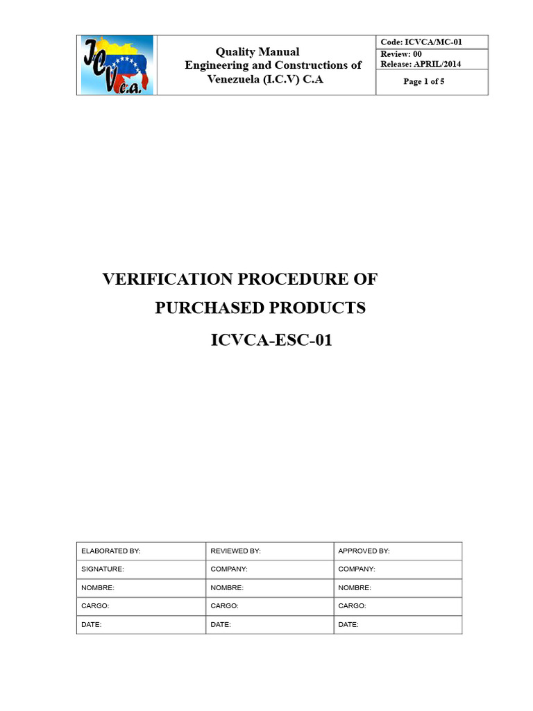 Product Verification Procedure | PDF | Receipt | Verification And ...
