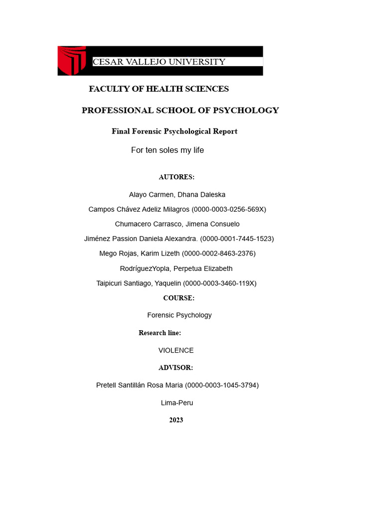 Forensic Psychology Report on Serial Killers | PDF | Serial Killer ...