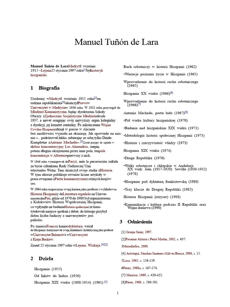 Manuel Tuñón de Lara | PDF