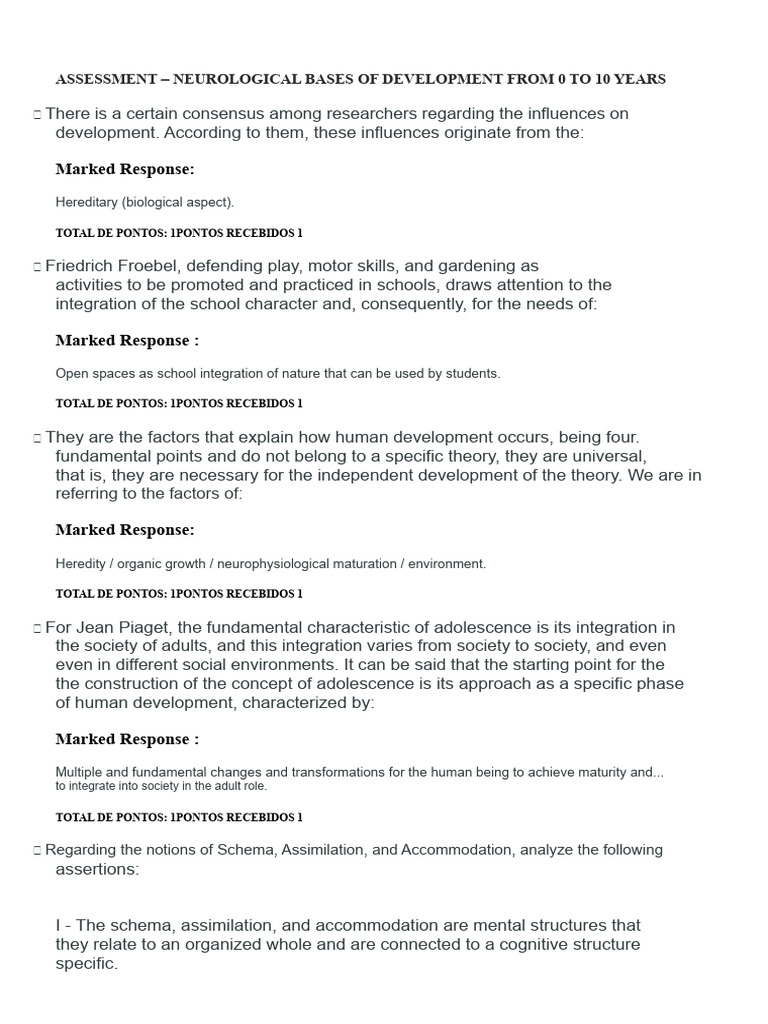 Evaluations Training Early Childhood and Initial Years | PDF | Thought ...