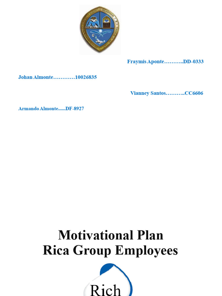 Motivational Strategies for Rica Group Employees | PDF | Incentive ...