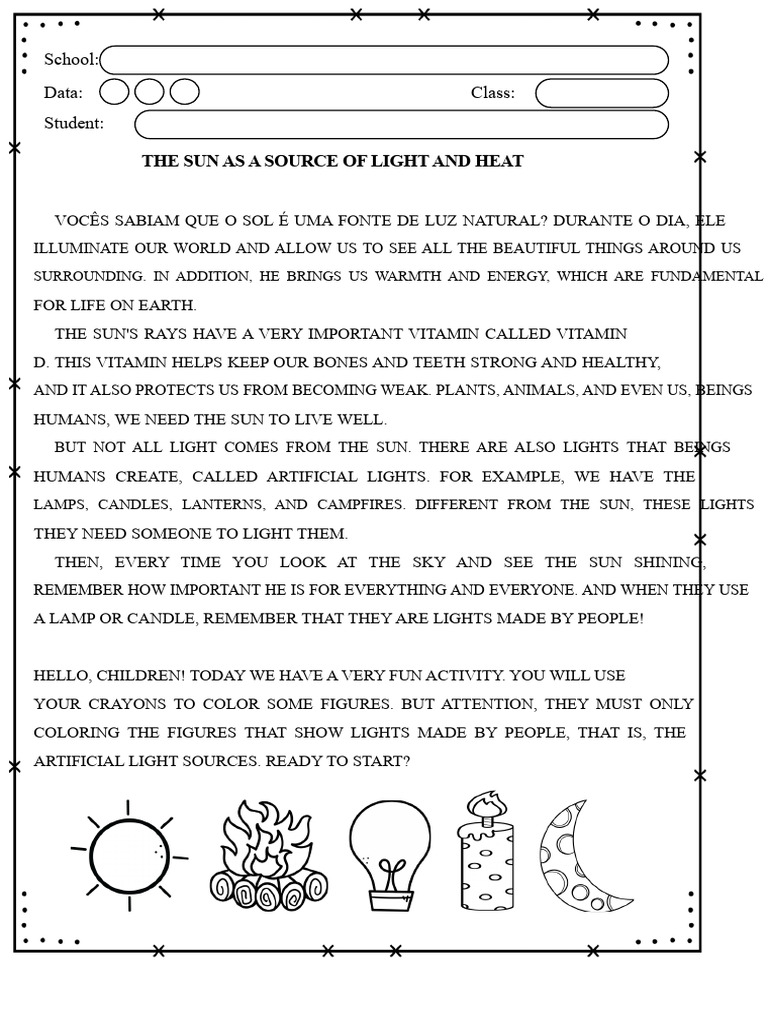 2nd YEAR SCIENCE - THE SUN AS A SOURCE OF LIGHT AND HEAT - @MARI - PROF ...