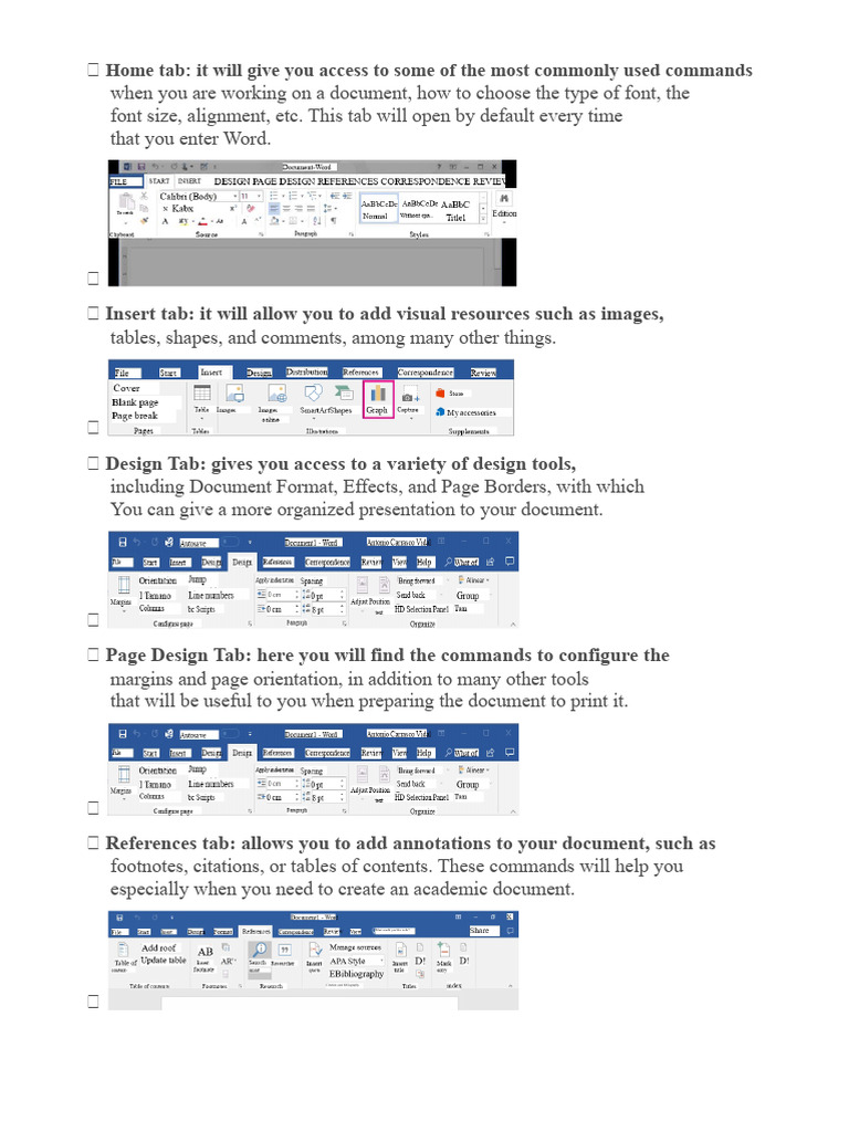 The 8 Tabs of The Word Program | PDF