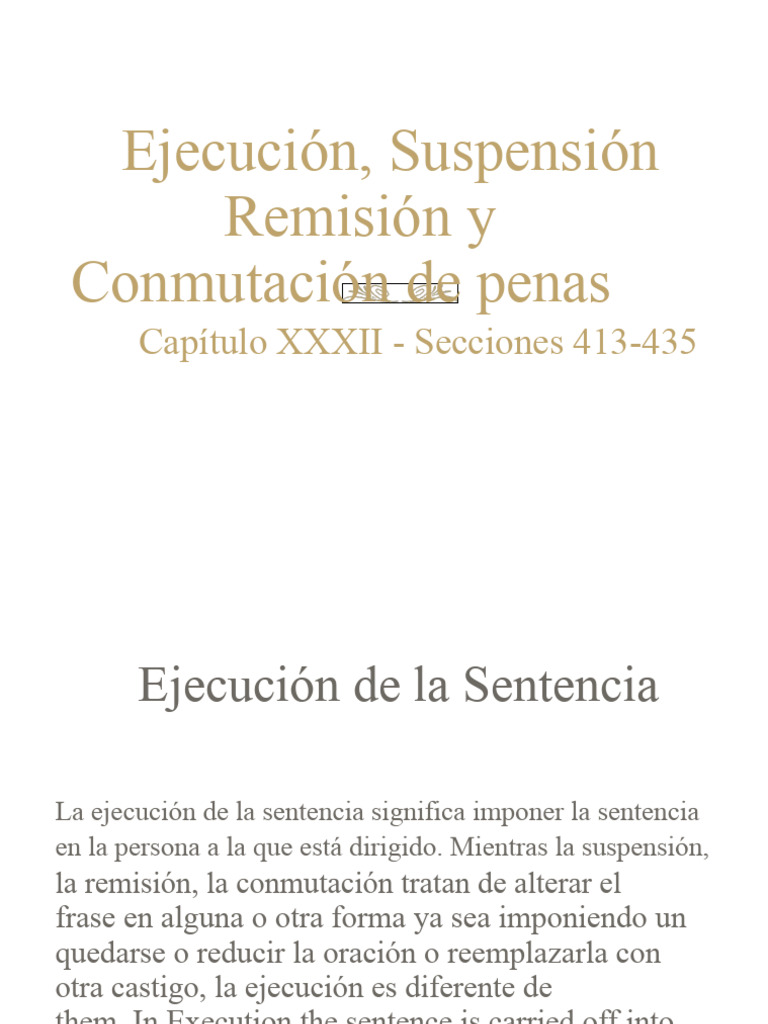 Ejecución, Suspensión, Remisión, Conmutación | PDF | Perdón | Cadena ...