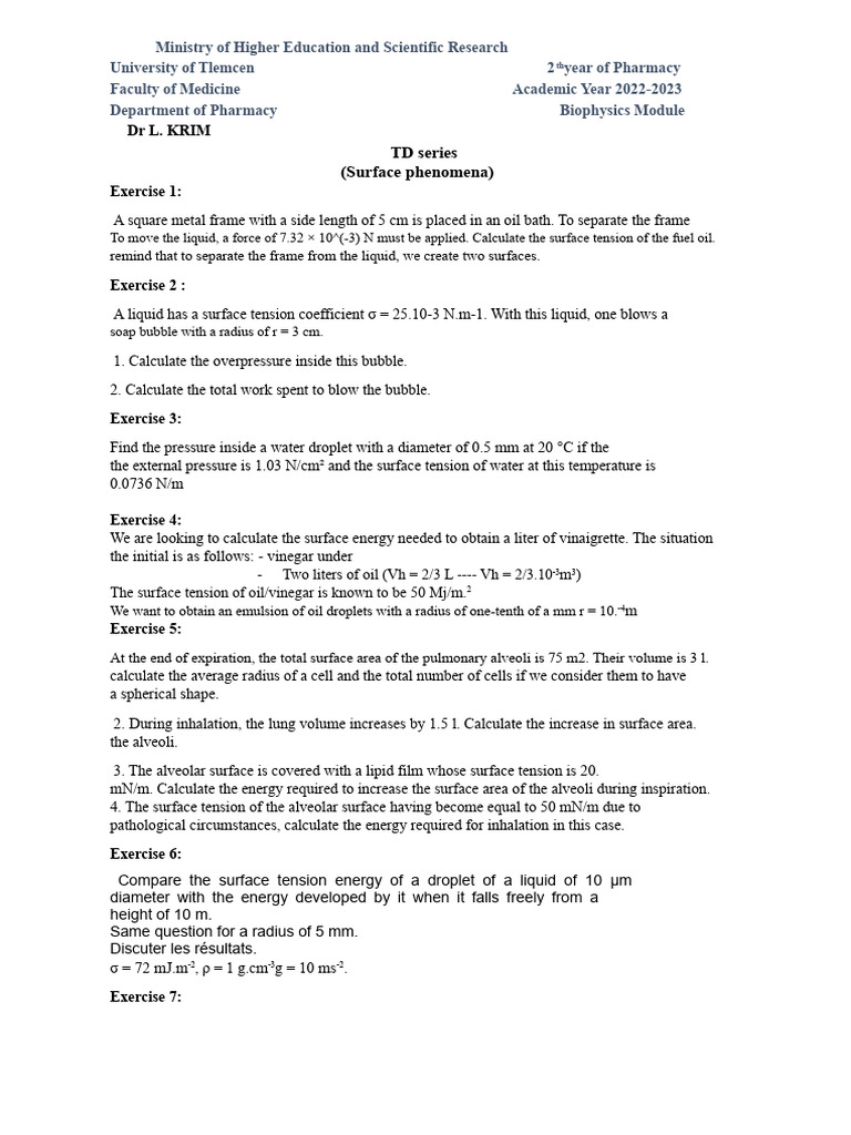 3-Series Surface Phenomena | PDF | Surface Tension | Liquids