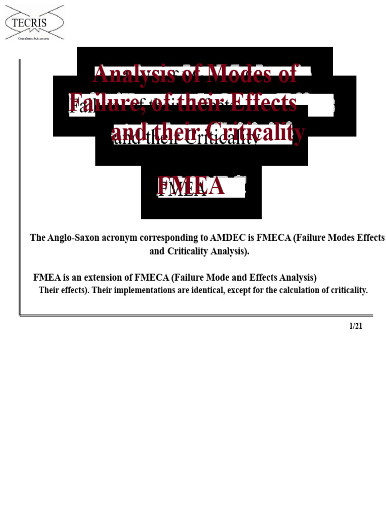 FMEA (Failure Mode and Effects Analysis) | PDF | Analysis | Systems ...