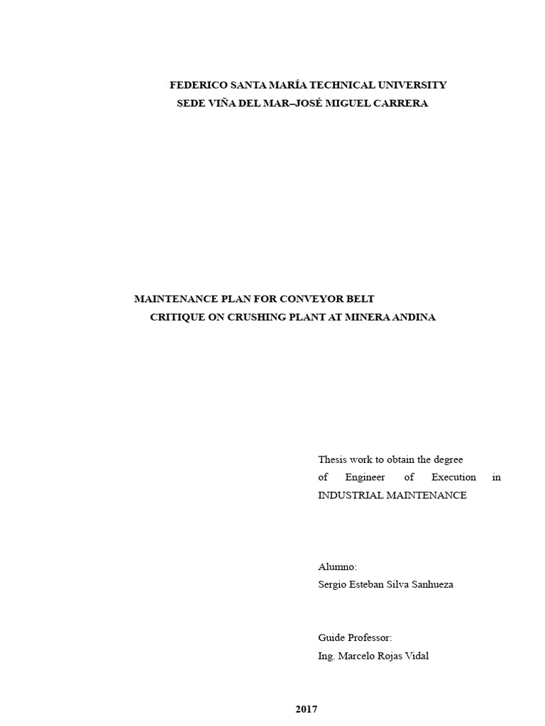 Maintenance of conveyor belts | PDF | Belt (Mechanical) | Engines