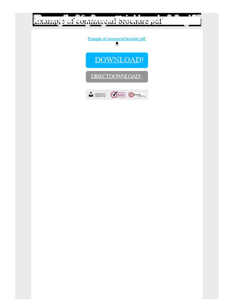 Example of Commercial Brochure PDF | PDF | Software | Computing