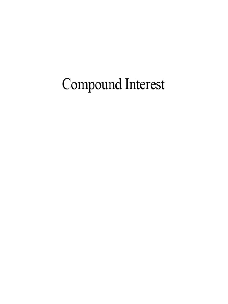 Understanding Compound Interest Basics | PDF | Interest | Compound Interest