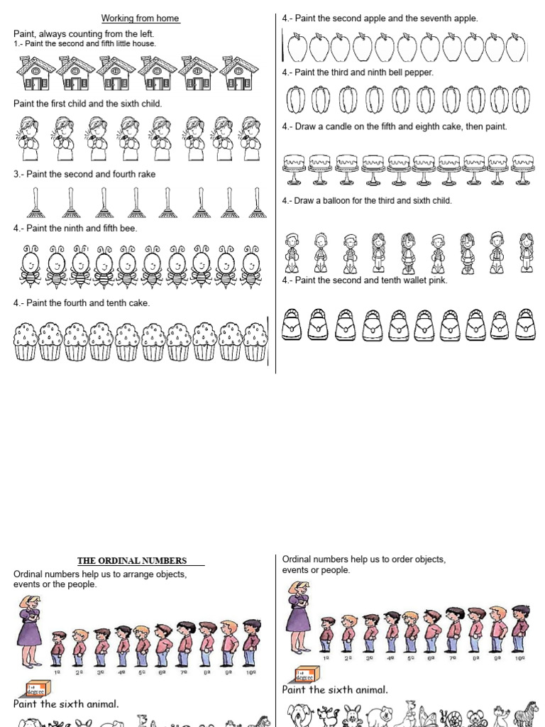 practice of ordinal numbers 2 | PDF