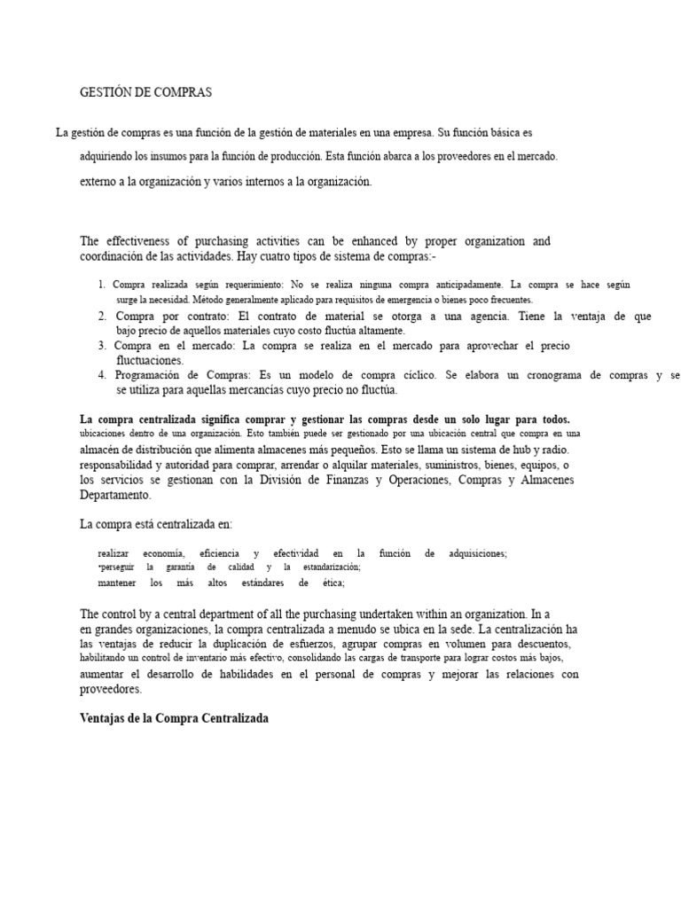 Estrategias de Gestión de Compras Efectivas | PDF | Economias