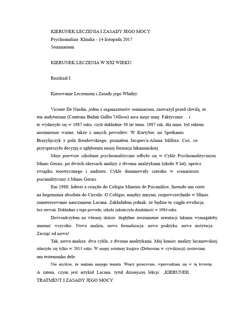 Kierunek Leczenia I Zasady Jego Mocy | PDF
